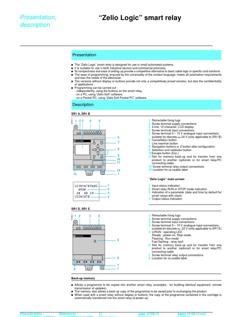 Zelio Smart | PDF | Relay | Coaxial Cable