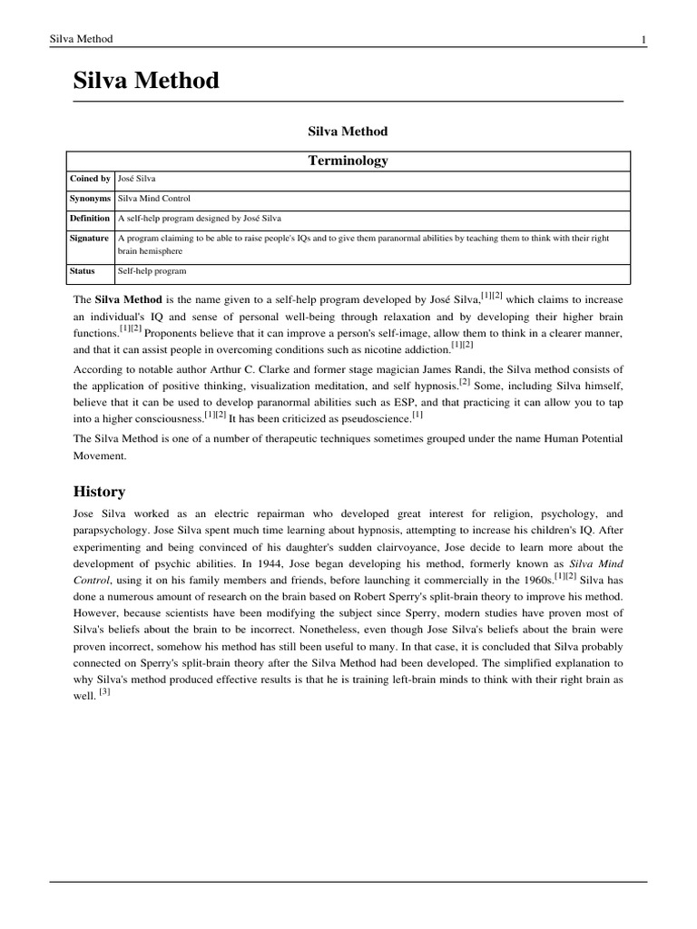 Silva Method | PDF | Hypnosis | Neuroscience