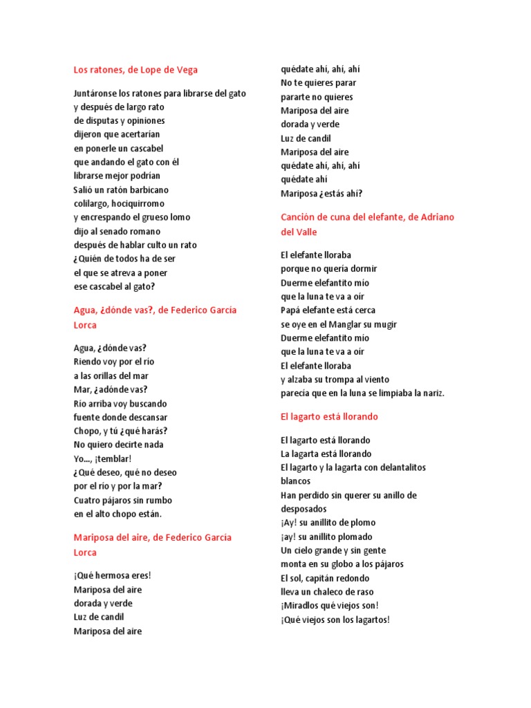 Cuentos y poemas cortos para niños | PDF | Naturaleza