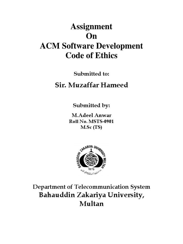 Microsoft Word - ACM Code of Ethics | PDF | Privacy | Confidentiality