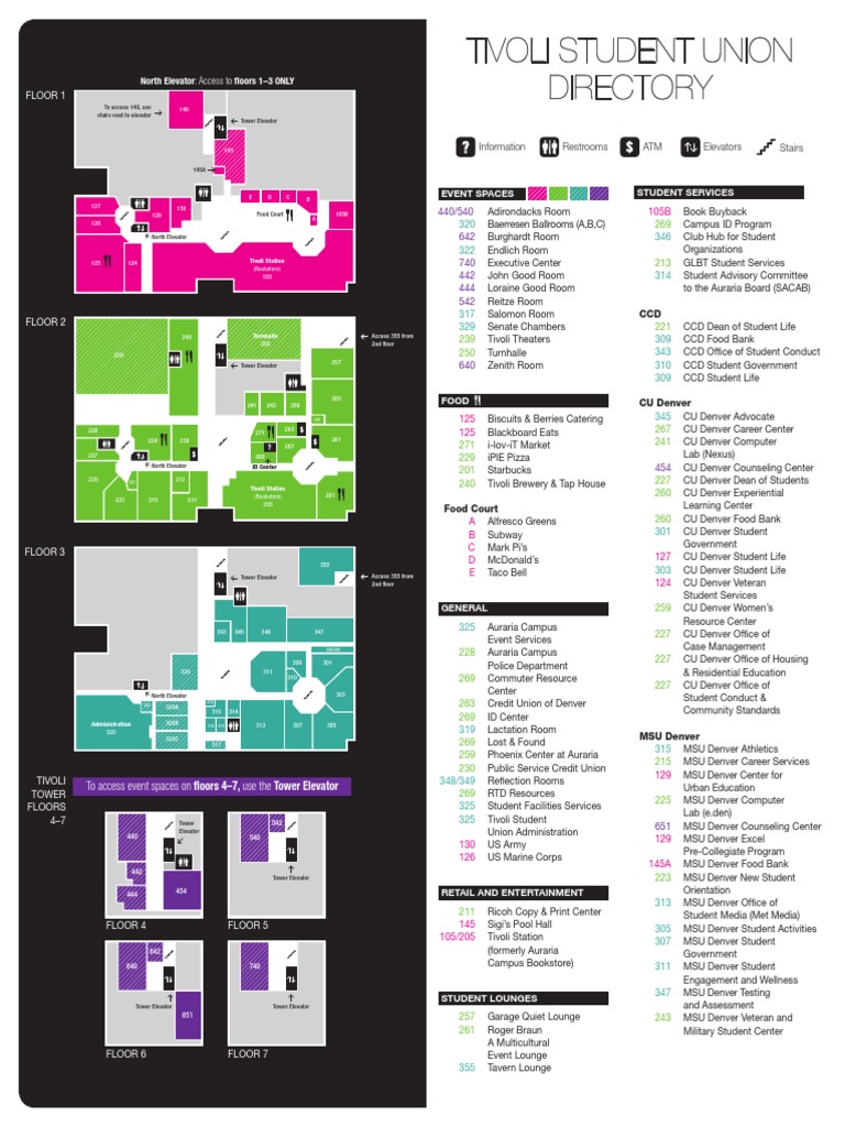 Tivoli Student Union Directory Map | PDF