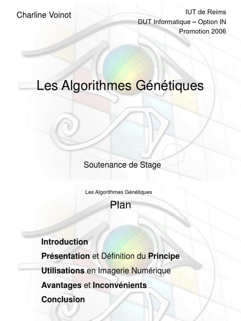 Les Algorithmes Génétiques | PDF | Algorithme génétique | Sélection ...