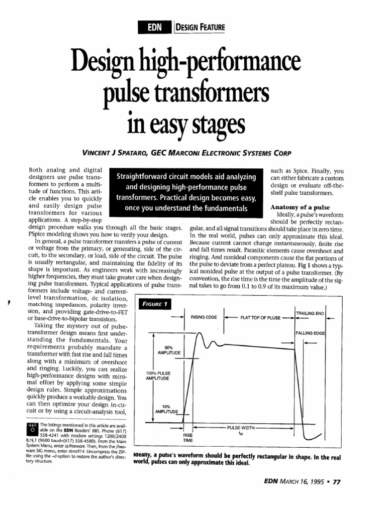 Design High-Performance Pulse Transformers | PDF