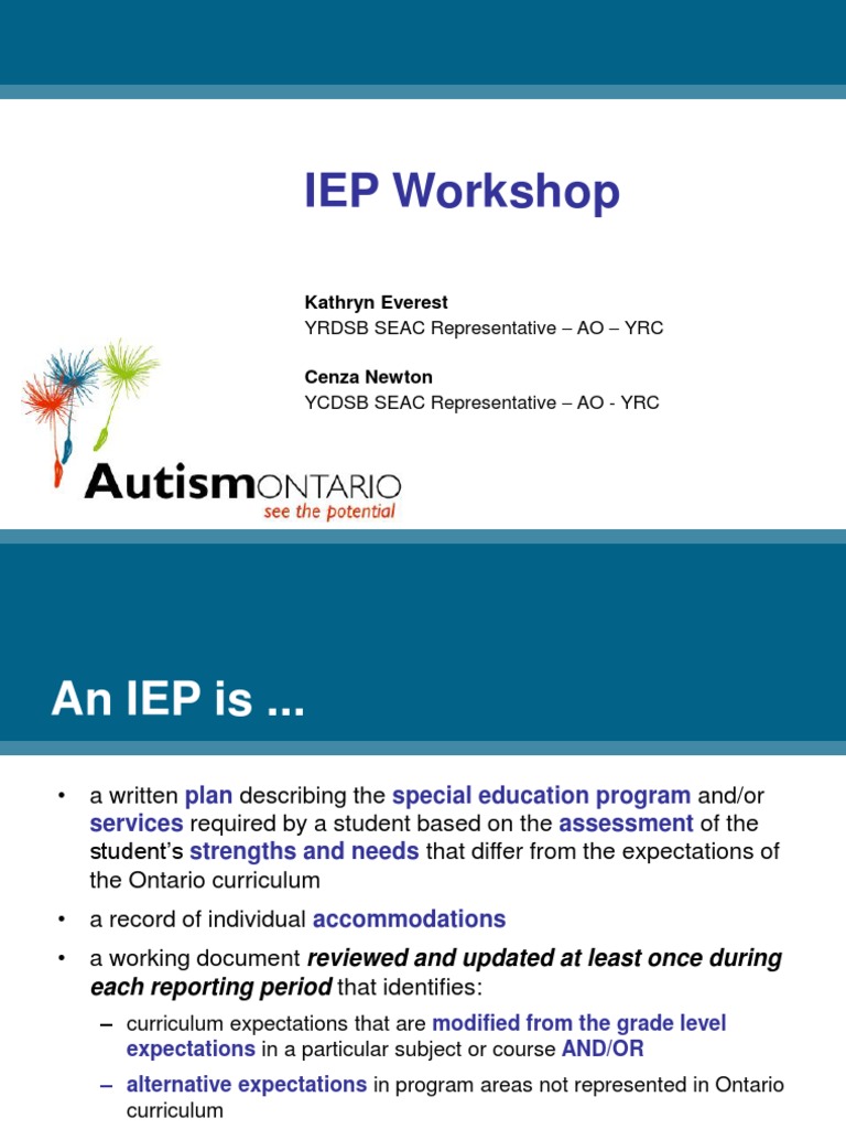 IEP Presentation Slide Show | PDF | Individualized Education Program ...