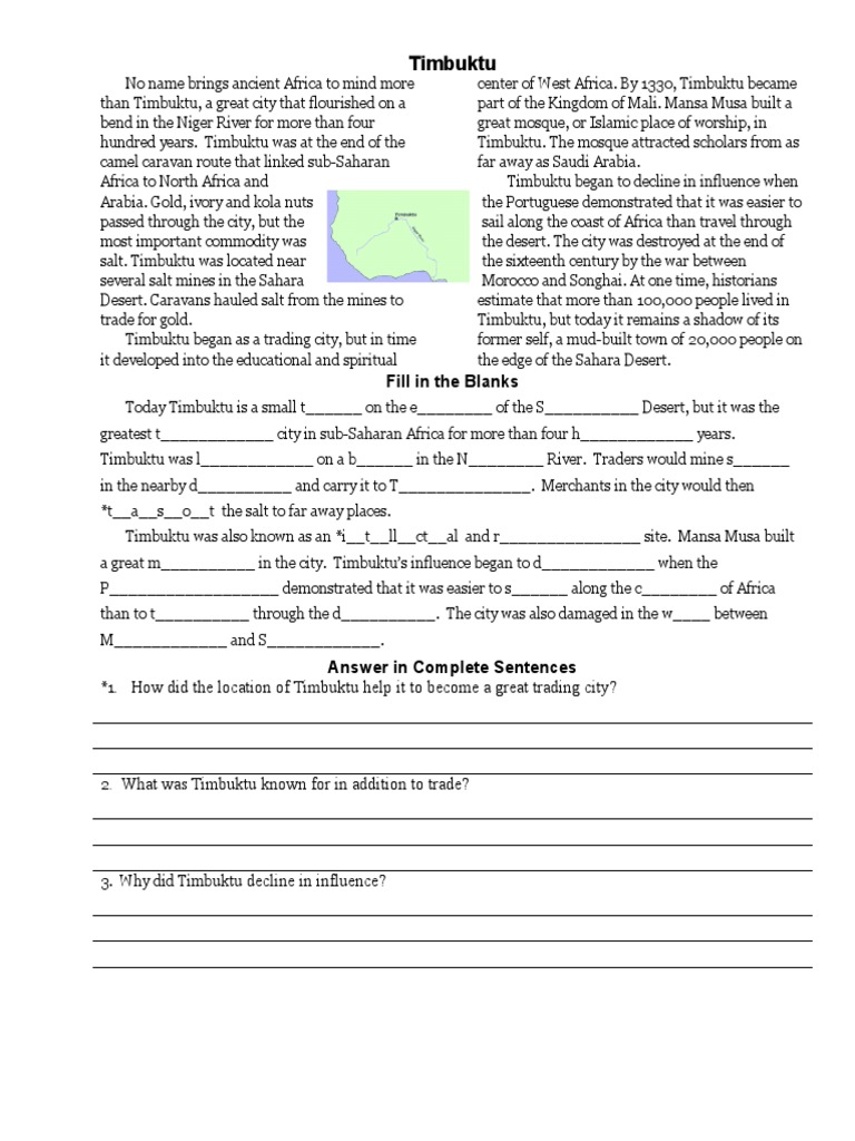 609 Timbuktu | PDF | Africa
