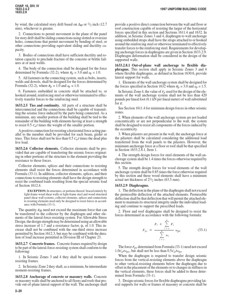 Pages From UBC 1997 - Uniform Building Code 12 | PDF | Wall | Materials