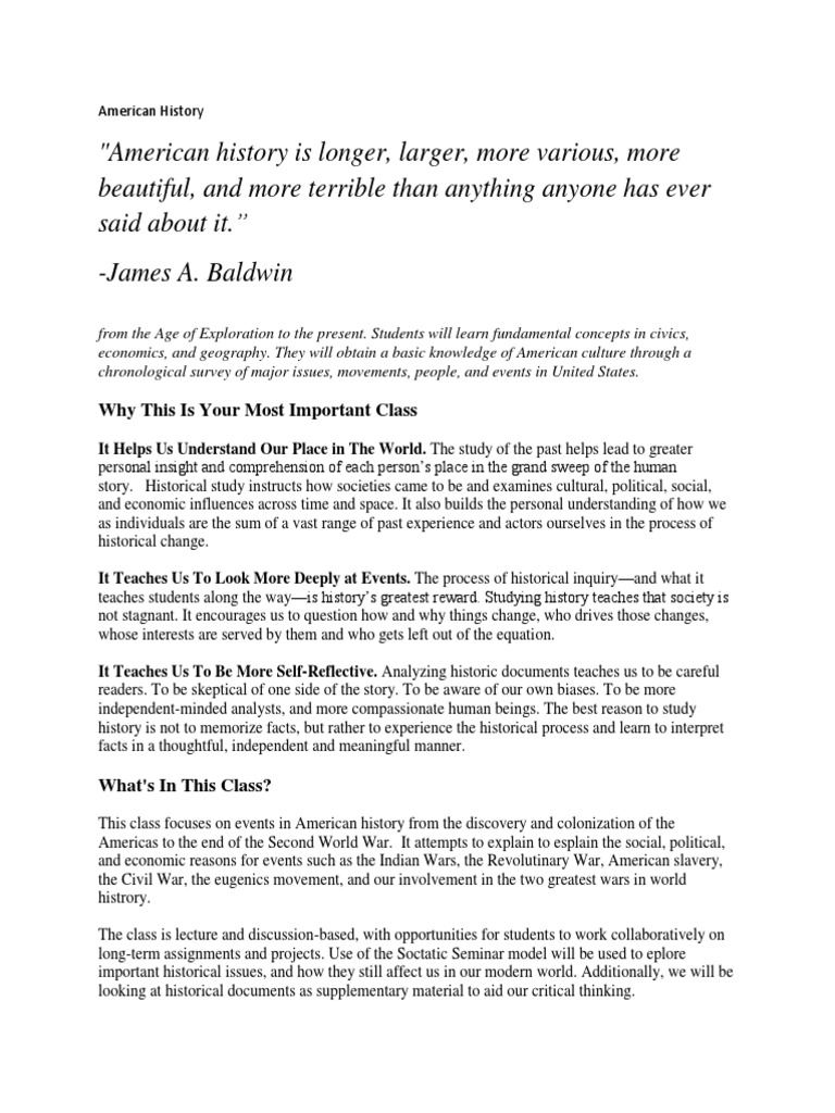 American History Write-Up | PDF | The United States | Reason