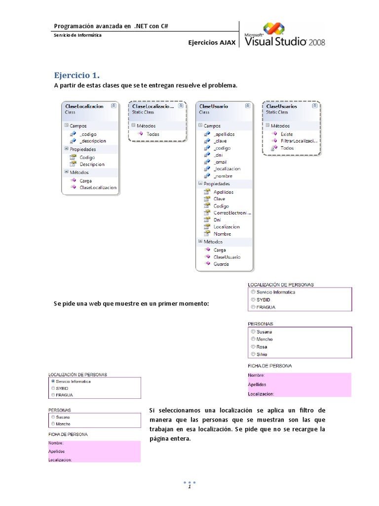 Ejercicios de Ajax | PDF | Ajax (Programación) | Script Java