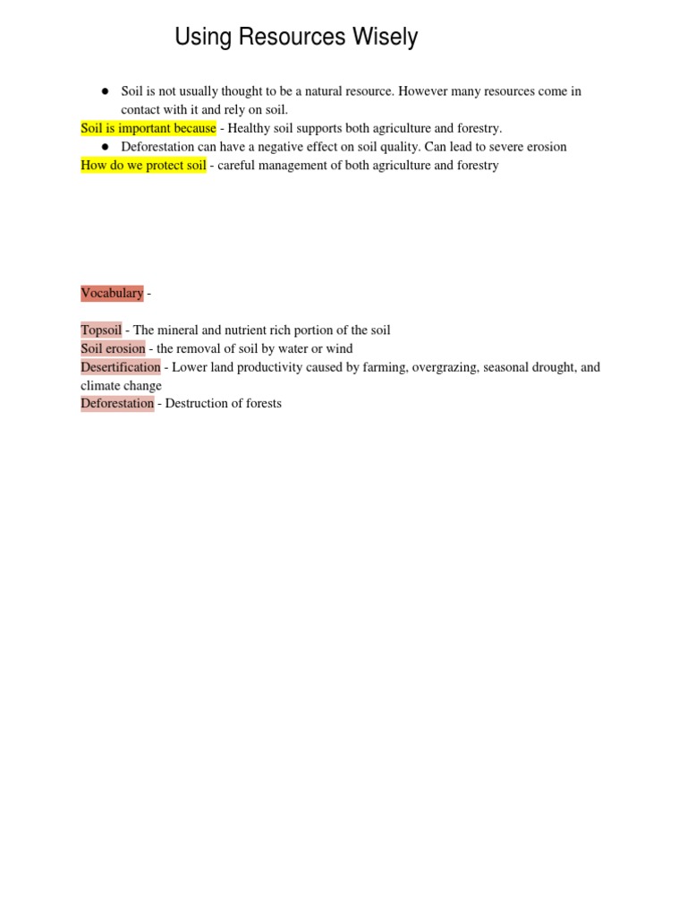 Using Resources Wisely | PDF