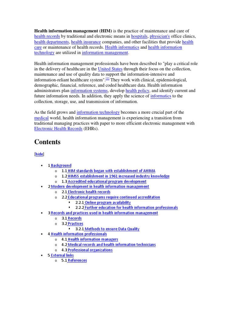 Health Information System | PDF | Health Informatics | Health Care