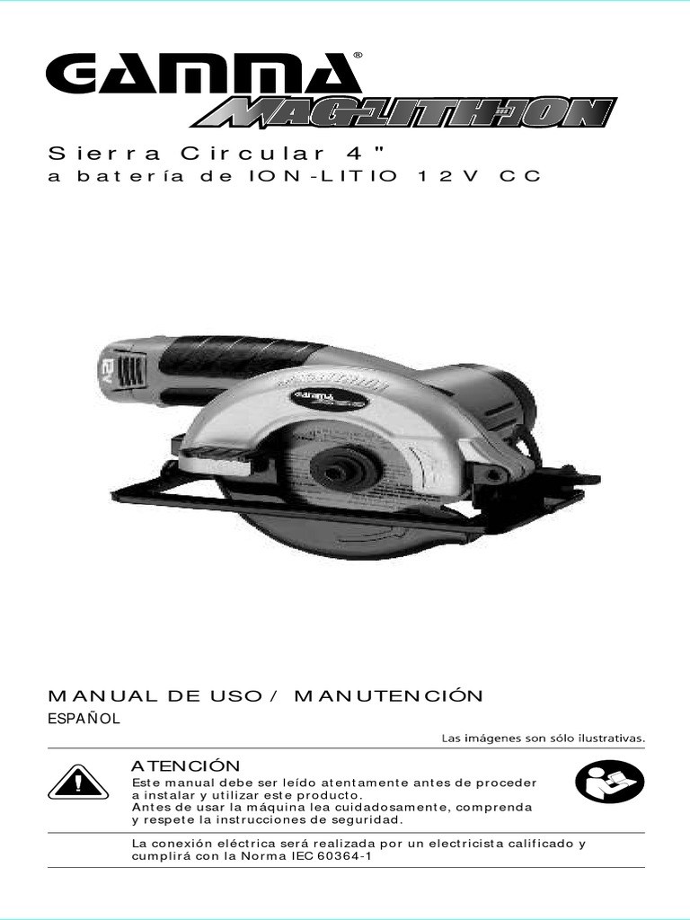 Manual Sierra Portatil Gamma | PDF | Revista (armas de fuego) | Tornillo