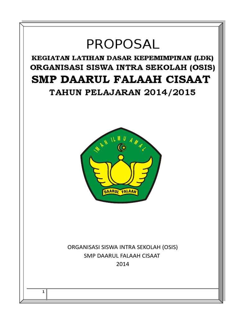Contoh Proposal LDK SMP | PDF