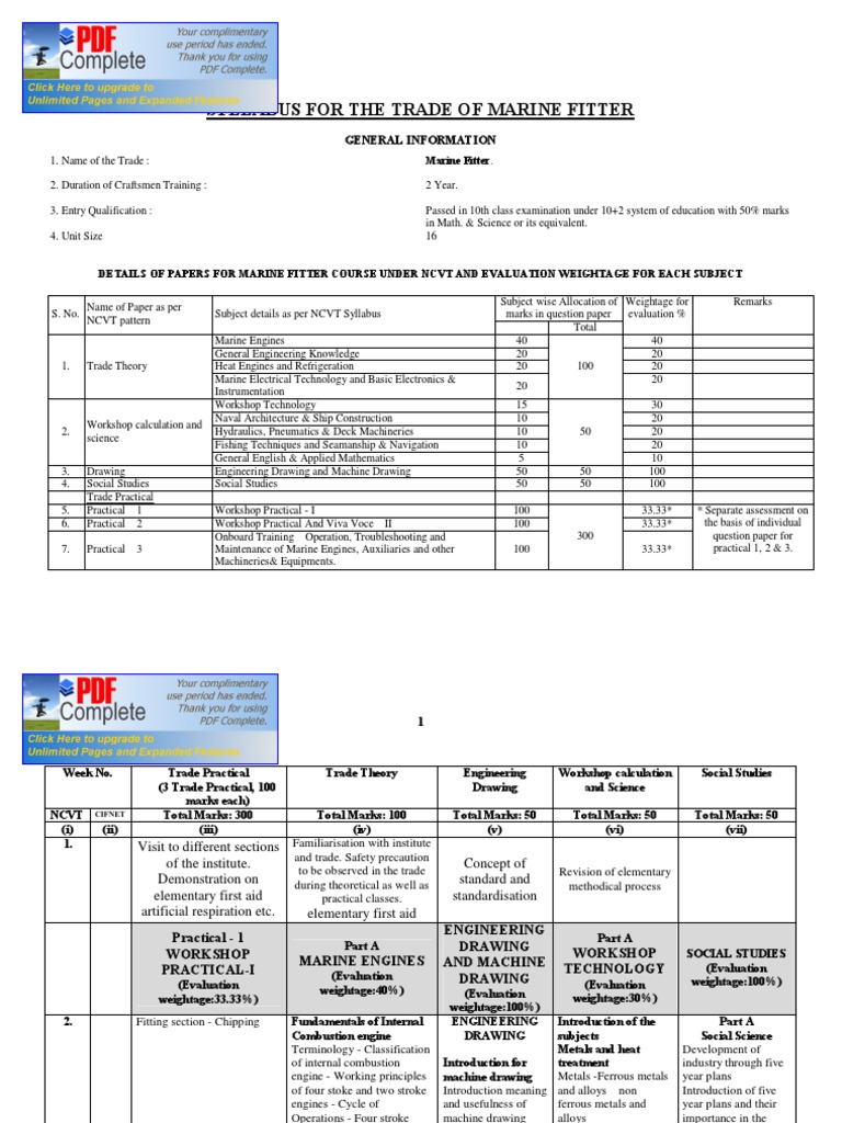 Marine Fitter PDF | PDF | Screw | Internal Combustion Engine
