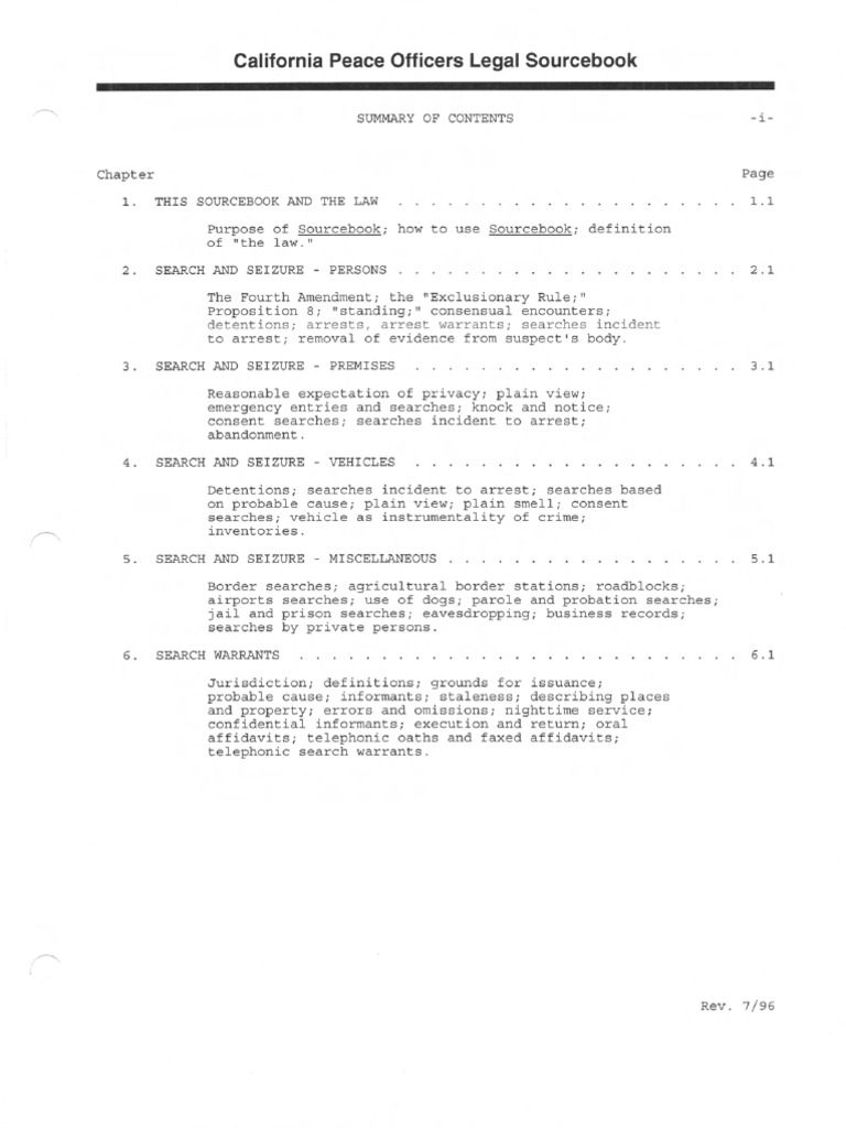 Calif Peace Office Lea Gal Source Book | PDF