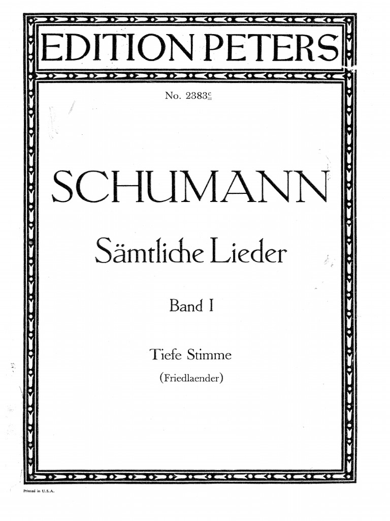 Lieder Canto Schumann PDF | PDF
