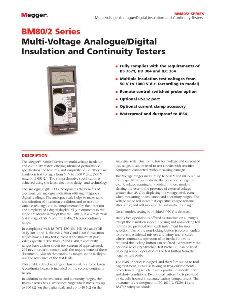 BM80 2 DS en V11 | PDF | Alternating Current | Insulator (Electricity)