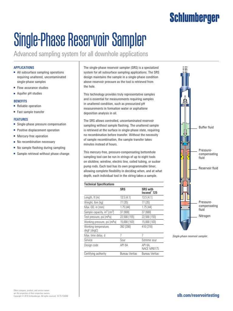 Single-Phase Reservoir Sampler: Advanced Sampling System For All ...