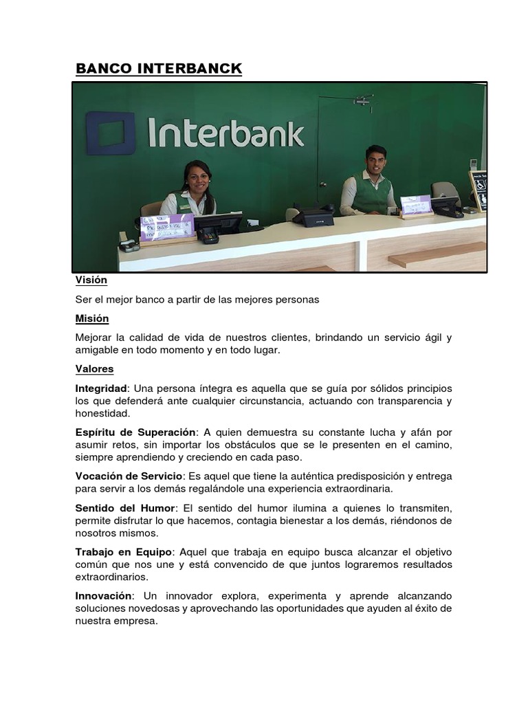 Banco Interbank | Descargar gratis PDF | Inclusión financiera | Bancos