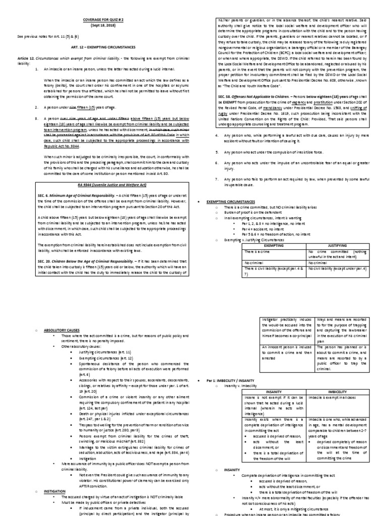 RA 9344 (Juvenile Justice and Welfare Act) | PDF | Insanity Defense ...