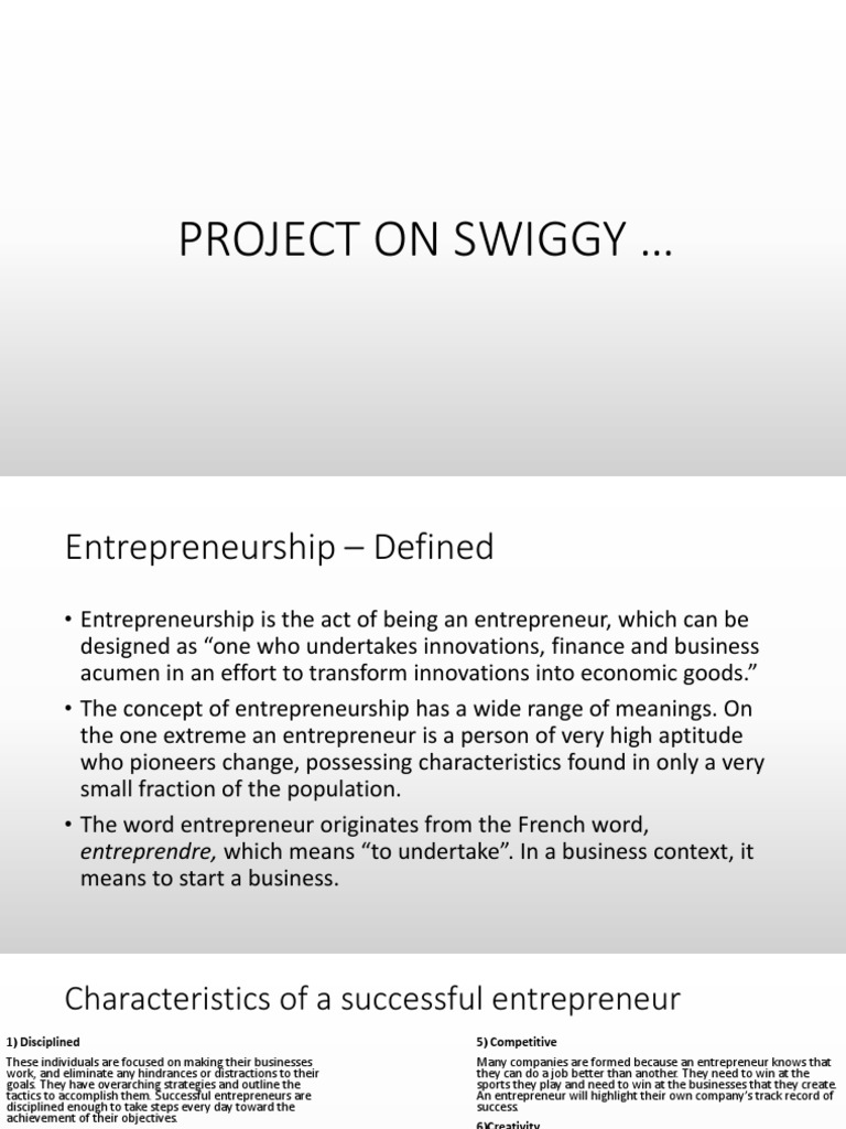 Swiggy: Case Study | PDF | Entrepreneurship | Innovation
