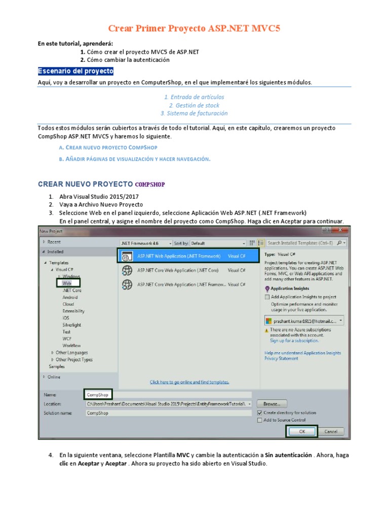 Tutorial ASP.NET MVC5 para Desarrolladores | PDF | C Sharp (lenguaje de programación) | Archivo ...