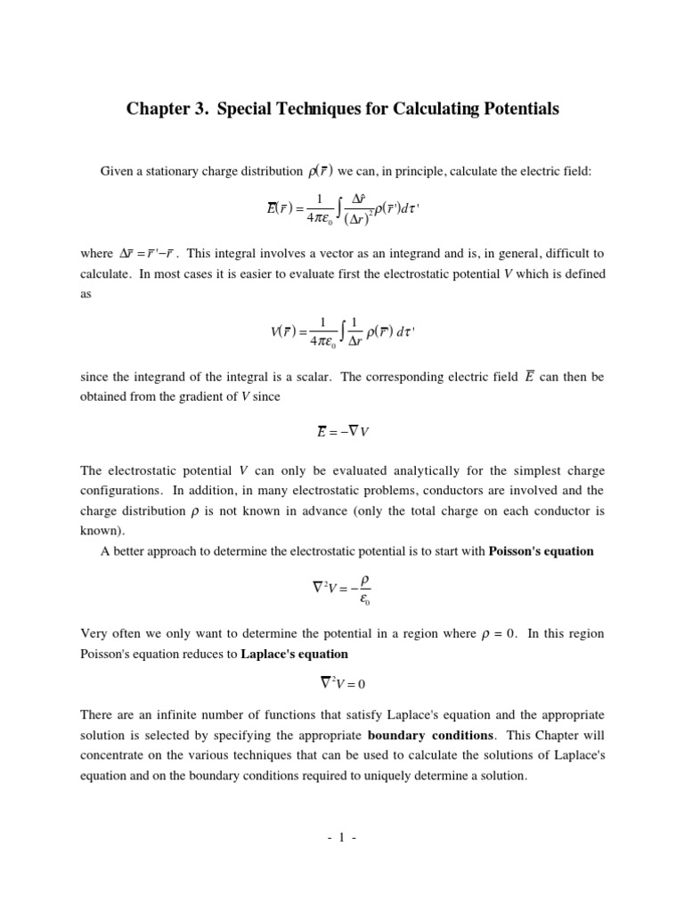 EM LectureNotesChapter3 Griffiths | PDF | Electric Field | Electrostatics