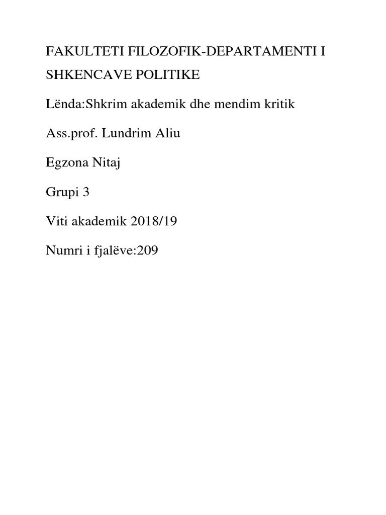 Fakulteti Filozofik | PDF