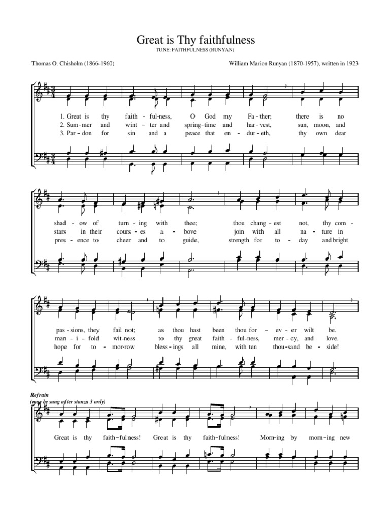 Great Is Thy Faithfulness. | PDF | Hymns | Christian Hymns