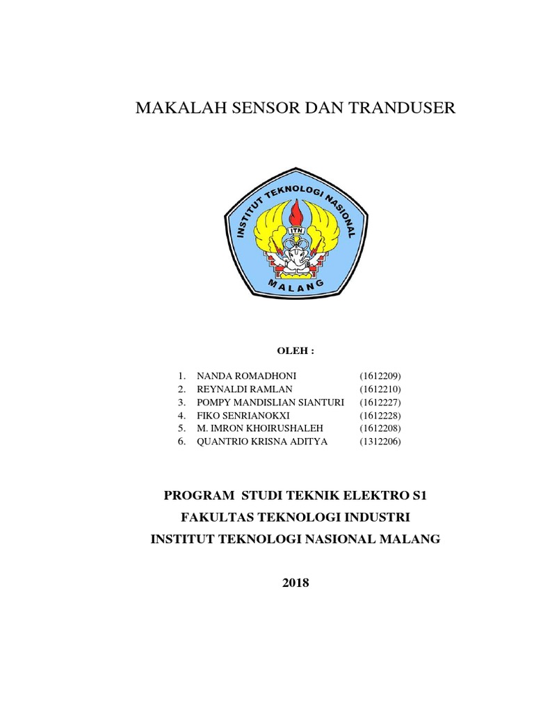 Makalah Sensor Dan Tranduser-2 | PDF