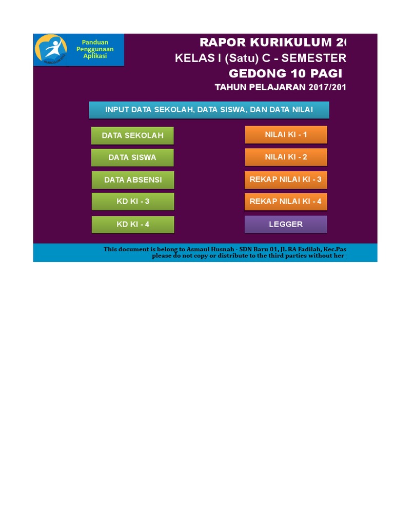 Rapor K13 Kls 1 C Edit | PDF