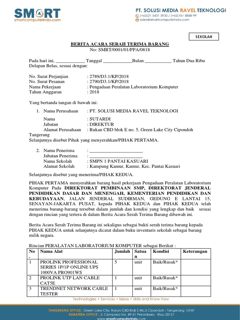 Format BAST SMART PDF