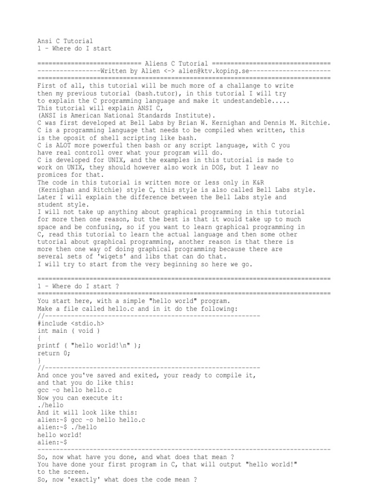 Learn Ansi C Pointer Computer Programming C Programming Language 2827