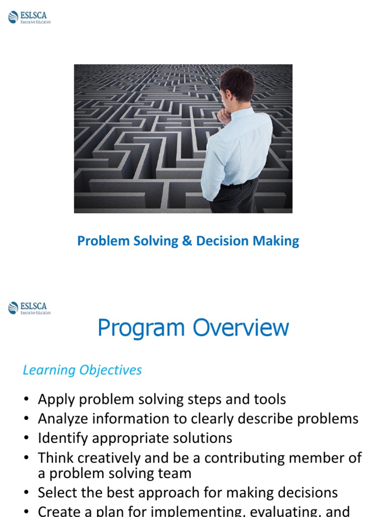 Training (Problem Solving - Decision Making) | PDF | Brainstorming ...
