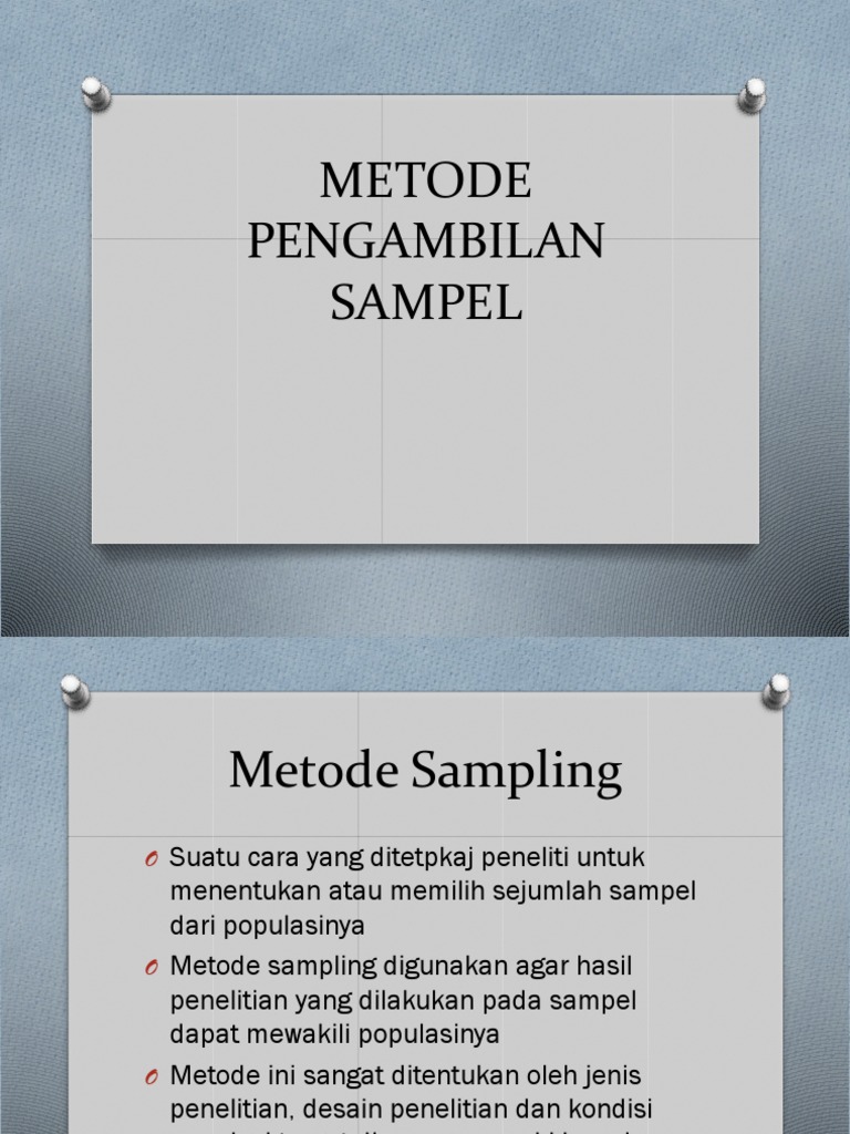 Metode Pengambilan Sample | PDF