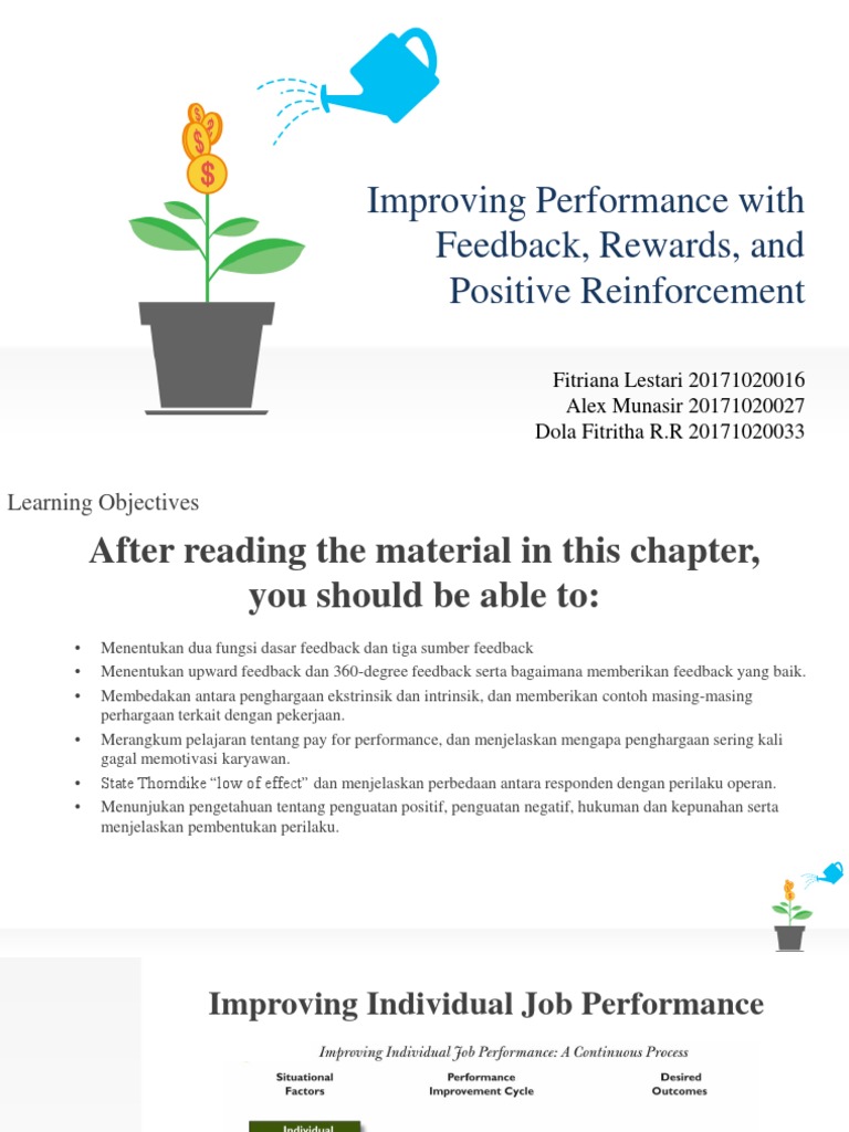 Improving Performance With Feedback, Rewards, and Positive ...