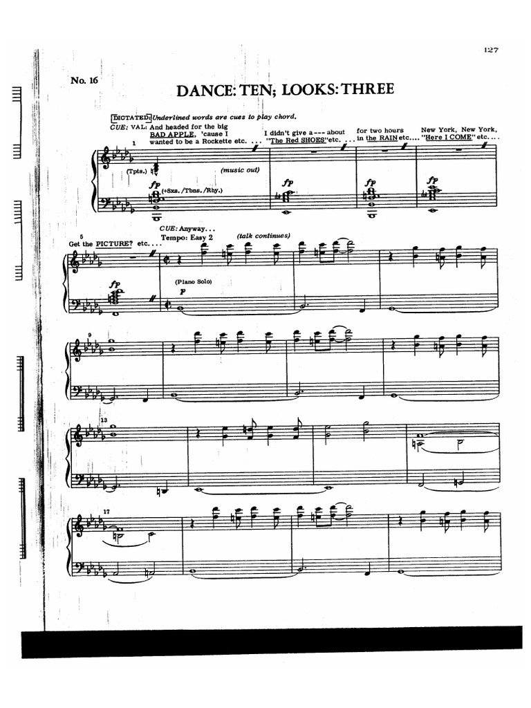 A CHORUS LINE - Dance Ten Looks Three | PDF