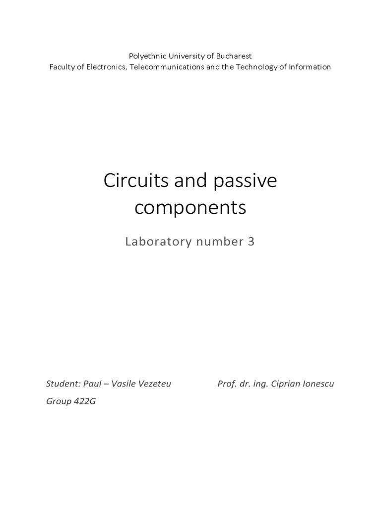 Circuits and Passive Components | PDF
