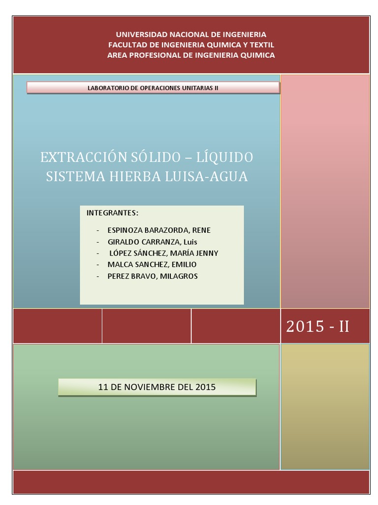 Extraccion Solido Liquido 2015 PDF | PDF | Solvente | Minería