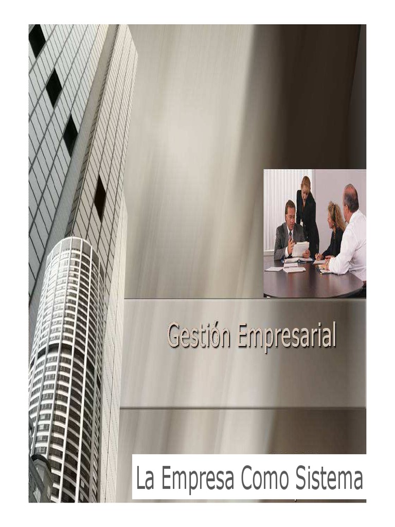 1 - La Empresa Como Sistema | PDF | Sistema | Entropía