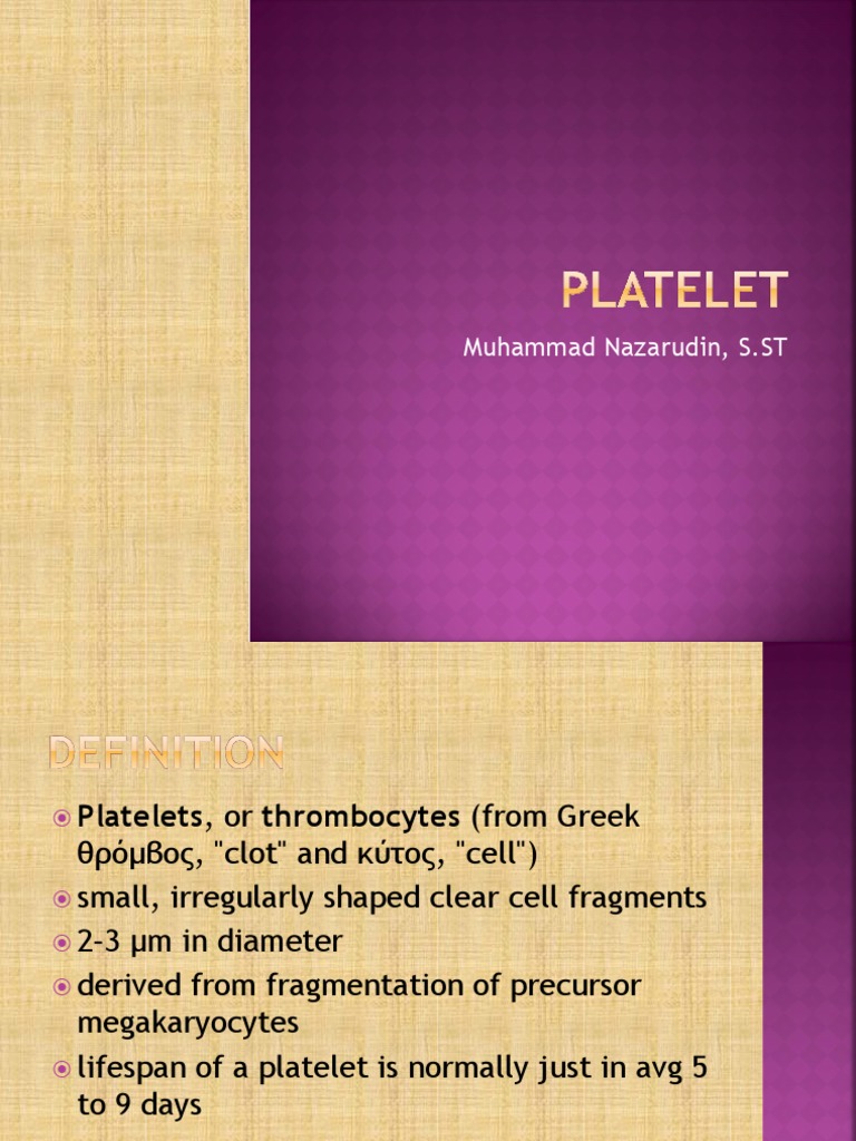 Platelet | PDF | Platelet | Blood Proteins