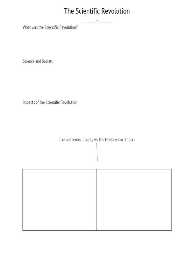 Scienfitic Revoultion Note Sheet | PDF | Scientific Revolution ...
