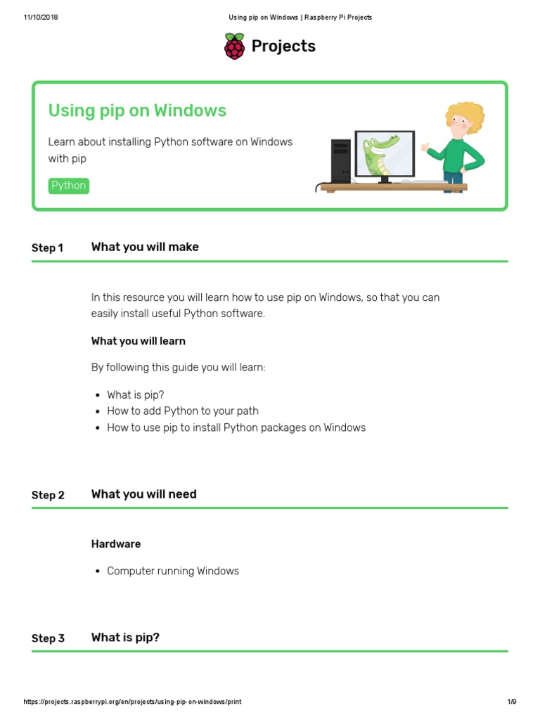 Pip Raspberry Pi | PDF | Python (Programming Language) | Command Line ...