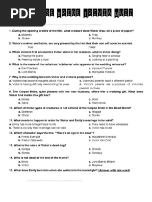 Corpse Bride Trivia Watch Corpse Bride | Netflix