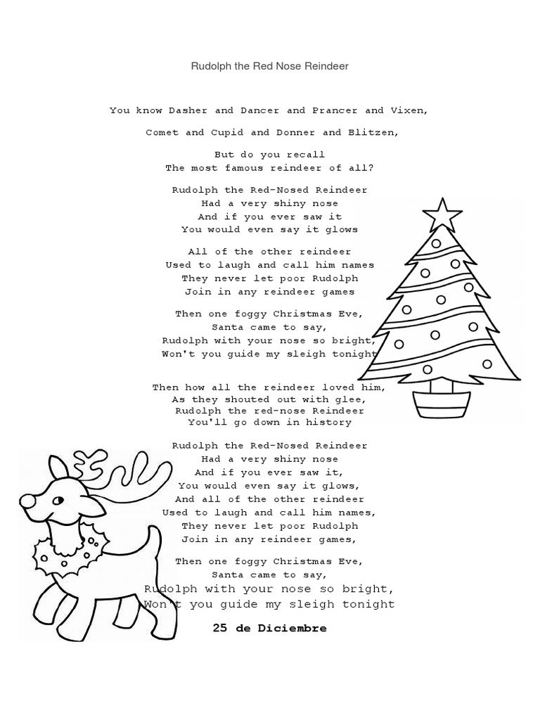 Rudolph The Red Nose Reindeer: Rudolph With Your Nose So Bright, Won't ...