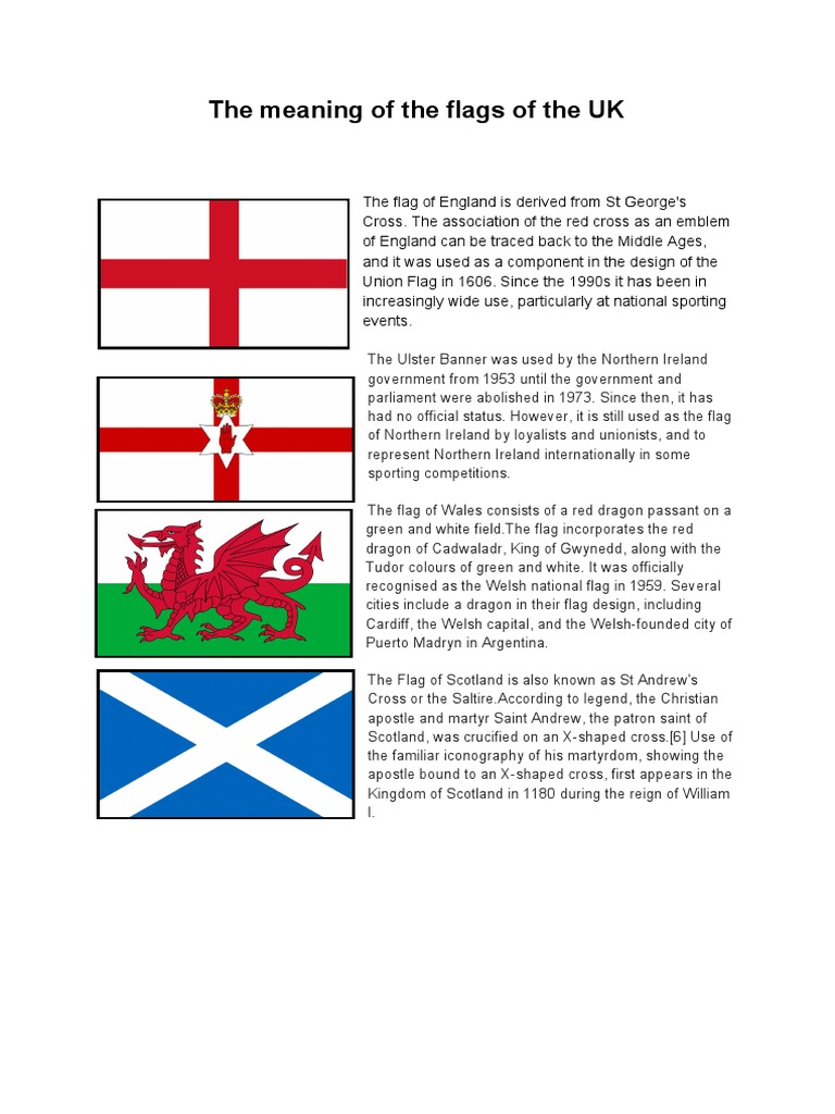 The Meaning of The Flags of The UK | PDF