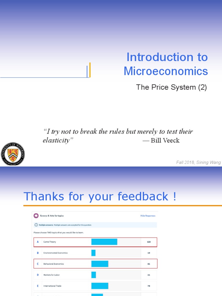 Week 4 - The Price System | PDF | Demand | Price Elasticity Of Demand
