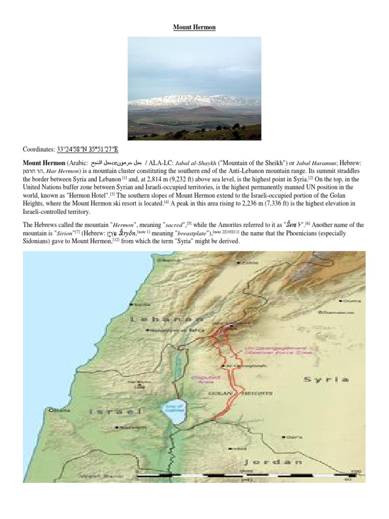 Mount Hermon | PDF