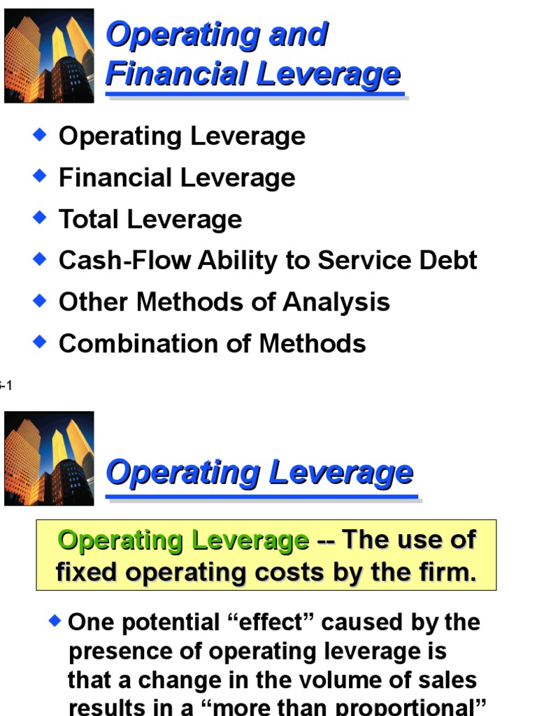 Operating and Financial Leverage | PDF | Debt | Leverage (Finance)