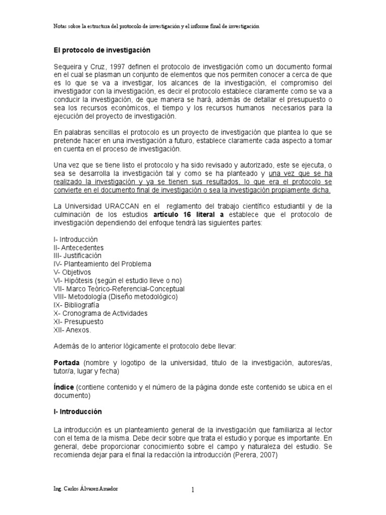 Protocolo Como Elabo (Uraccan) | PDF | Teoría | Estadísticas