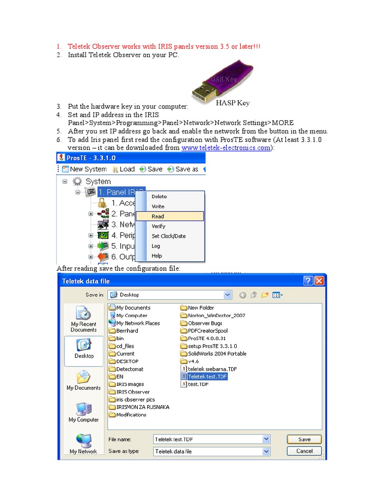 Teletek Observer Basic Steps | PDF